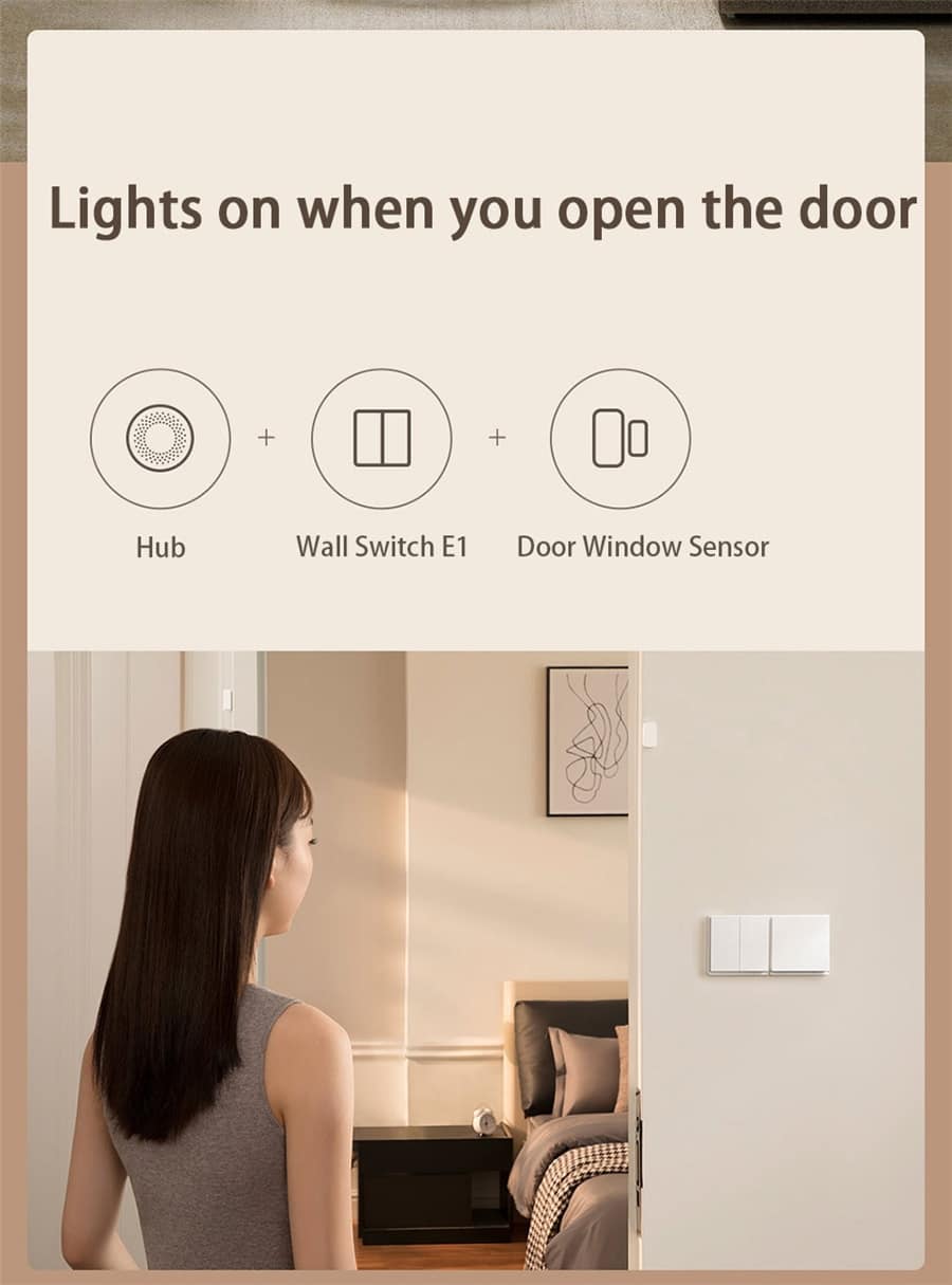 Công tắc âm tường Aqara E1, có dây nguội - Thái Hưng Smart Home